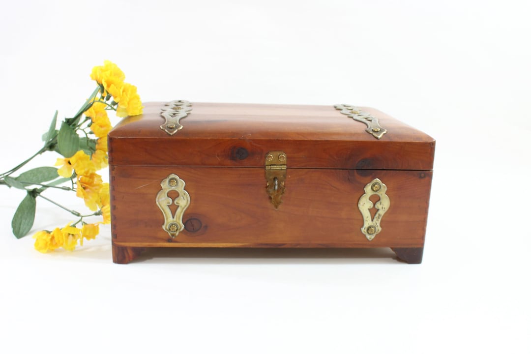 Vintage Cedar Chest With Old Hardware, Dresser Trunk With Repairs - Etsy