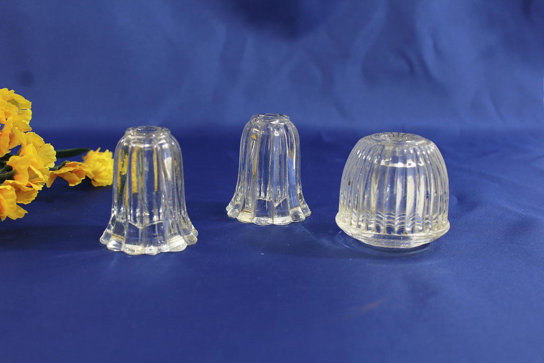 Vintage Glass Lamp Parts, Old Chandelier Parts - Etsy