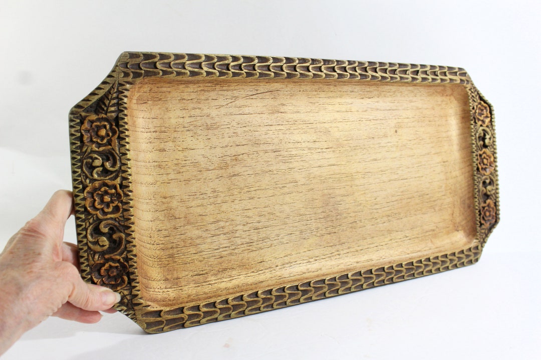 Vintage Repro Treenware the Salem Collection, Long Flat Tray With ...