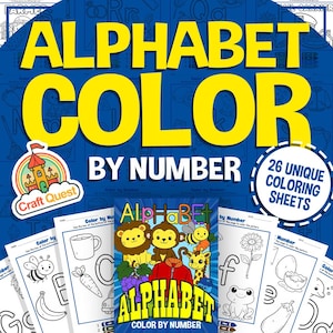 Alphabet Color-by-number Activity for Kids | A–Z Letter Coloring ...