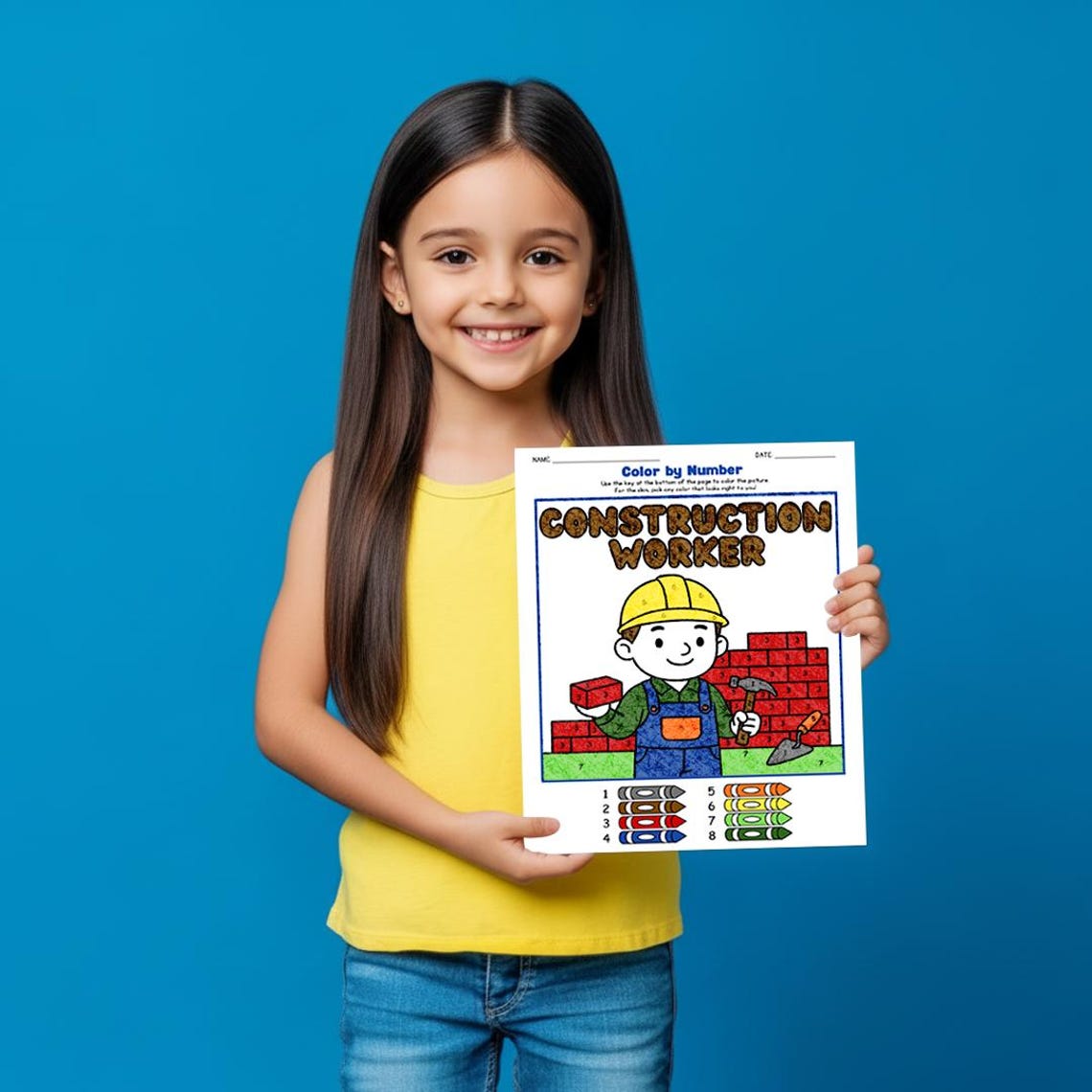Community Helpers Color-by-number Activity for Kids | 24 Printable ...