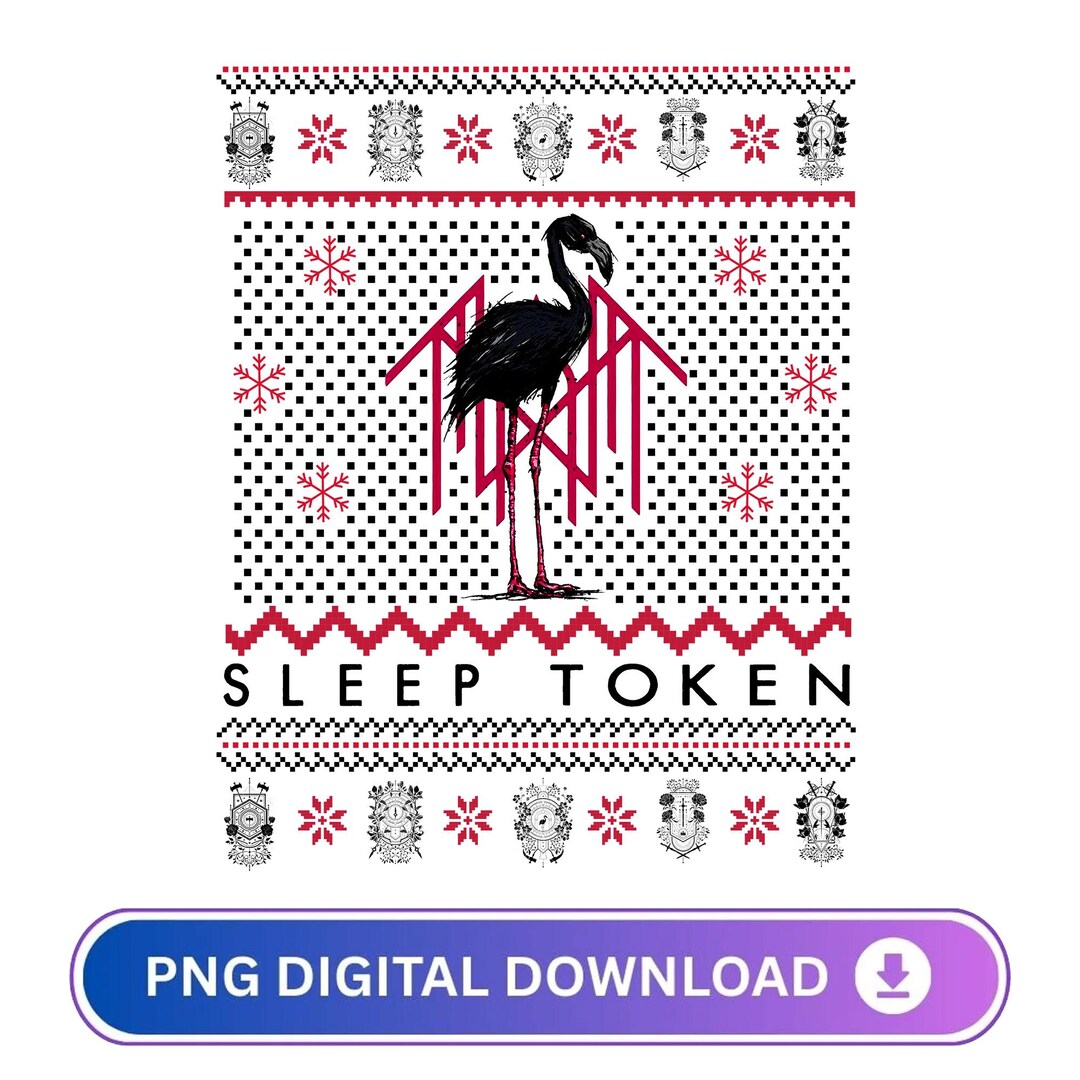 Retro Sleep Token Flamingo Christmas Png, Sleep Token Tour 2025 , New ...