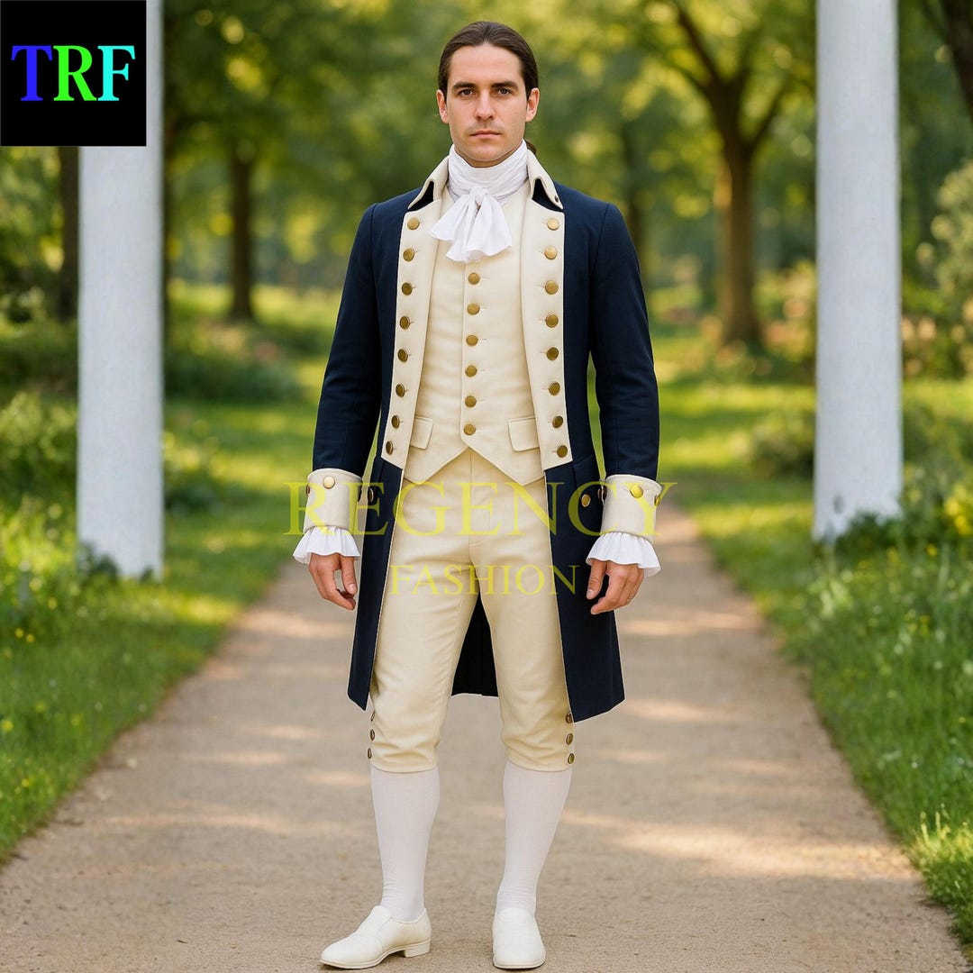 George Washington Navy Blue Regency Suit | 18th Century Gentleman ...