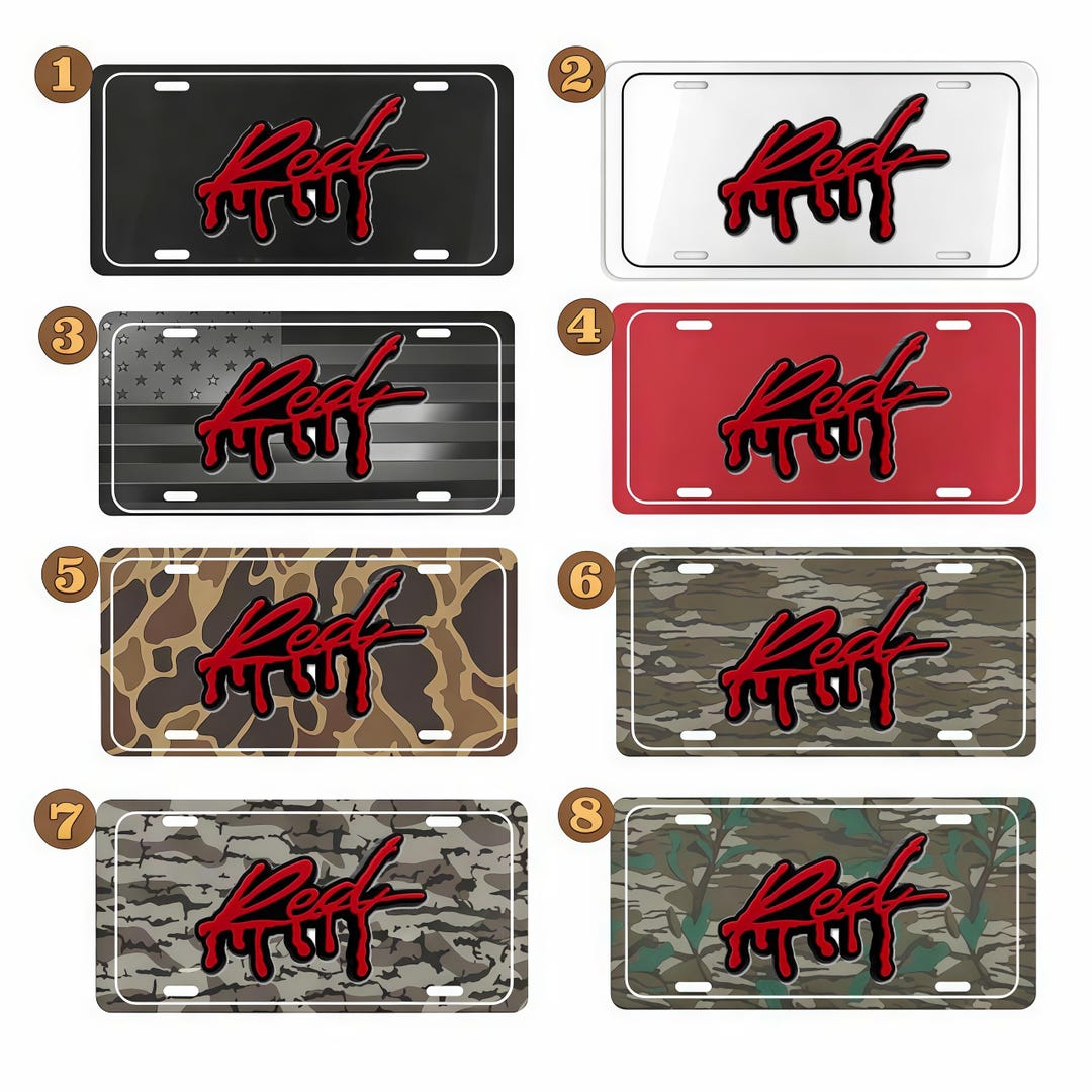 Red Drip Graffiti License Plate, Urban Street Art Car Tag, Custom ...