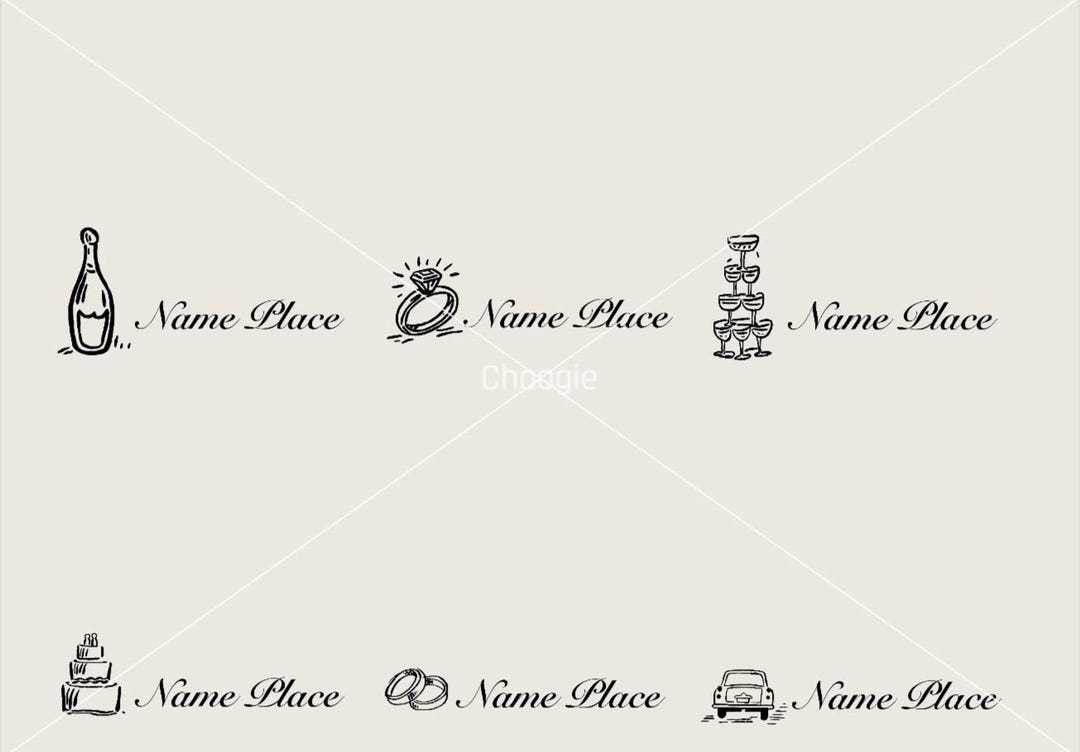Hand Drawn Name Place Cards - Etsy