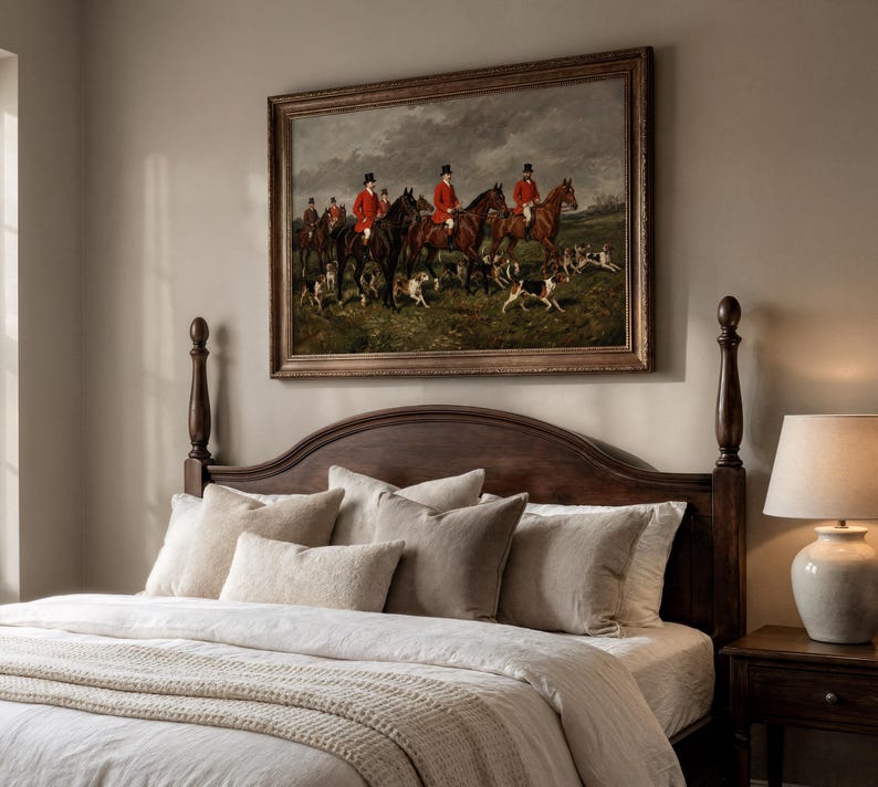 Vintage Fox Hunting Art, English Hunt Scene Printable, Old Money Decor ...