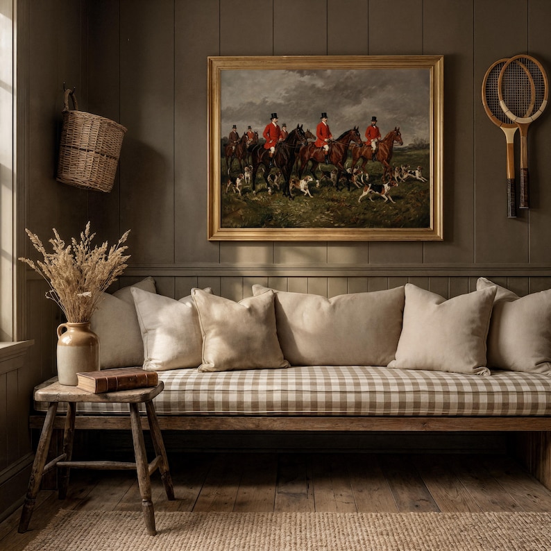 Vintage Fox Hunting Art, English Hunt Scene Printable, Old Money Decor ...