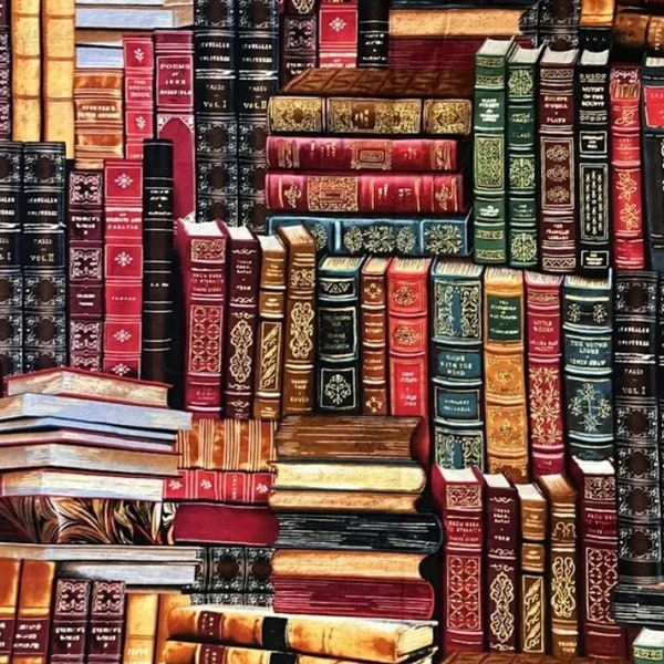 Library Book Fabric - Etsy