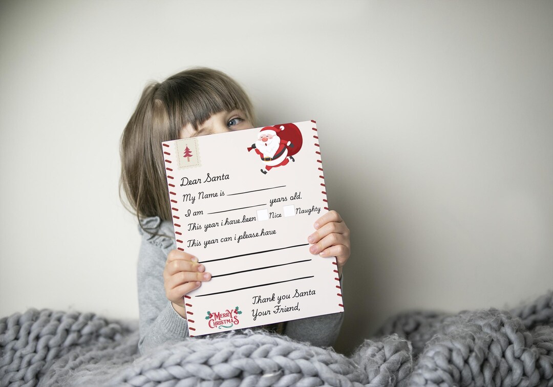 Santa Letter With Activities - Etsy