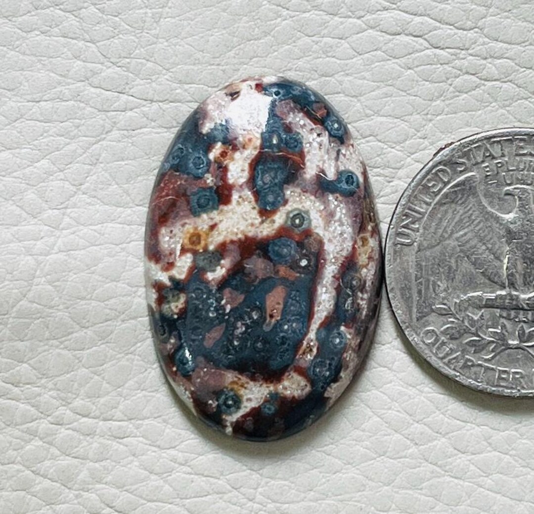 Natural Viper Skin Jasper Cabochon: Unique Patterned Gemstones Oval ...