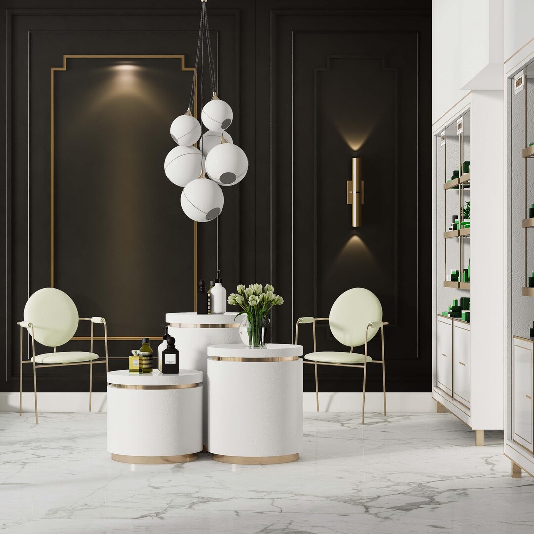 Geometric Molded Wall Panel Wallpaper • Dark Elegant Gold Accent Mural ...
