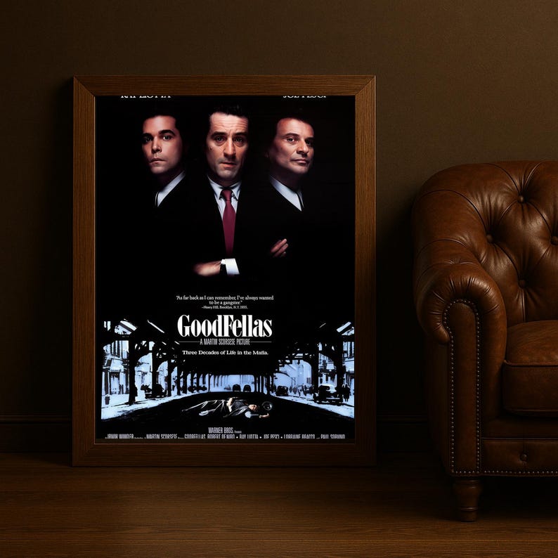 Goodfellas DIGITAL Movie Poster – Iconic Crime Cinema Wall Art (top 100 ...
