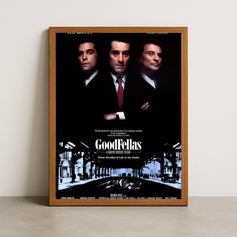 Goodfellas DIGITAL Movie Poster – Iconic Crime Cinema Wall Art (top 100 ...