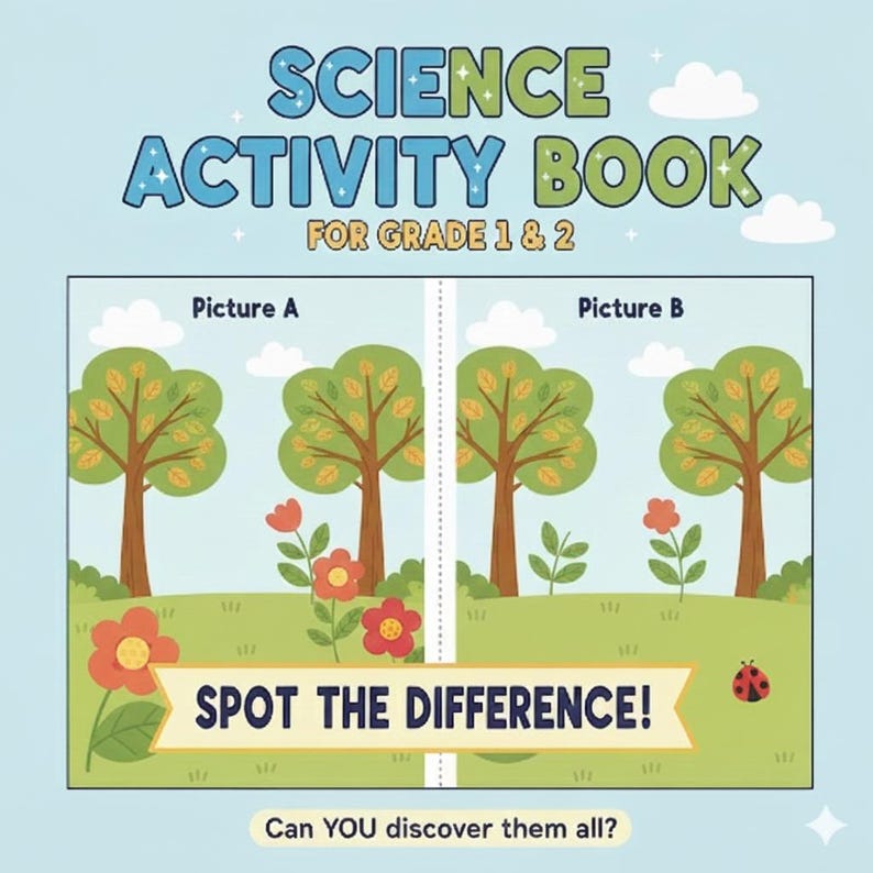 Spot the Difference Science Kid Activity - Etsy