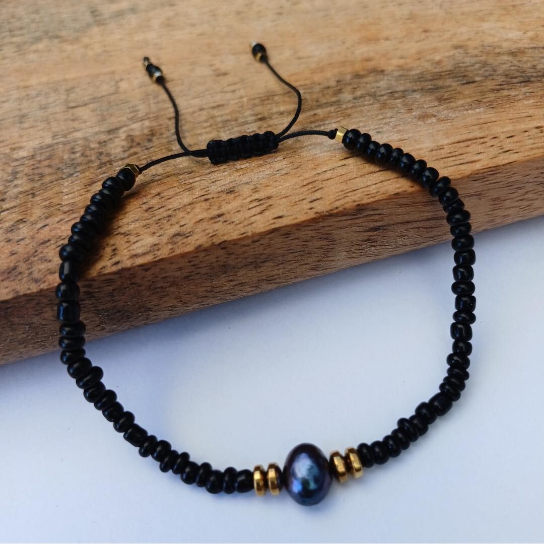 La Mia Perla Bracelet – Silent Power | Baroque Pearl & Hematite ...