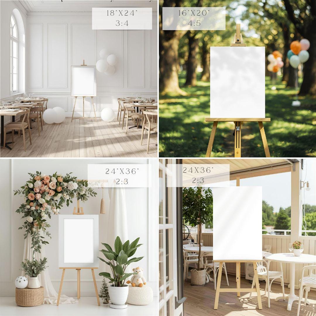 Large Bundle Neutral Party Birthday Baby Shower Mockups Canva Editable ...