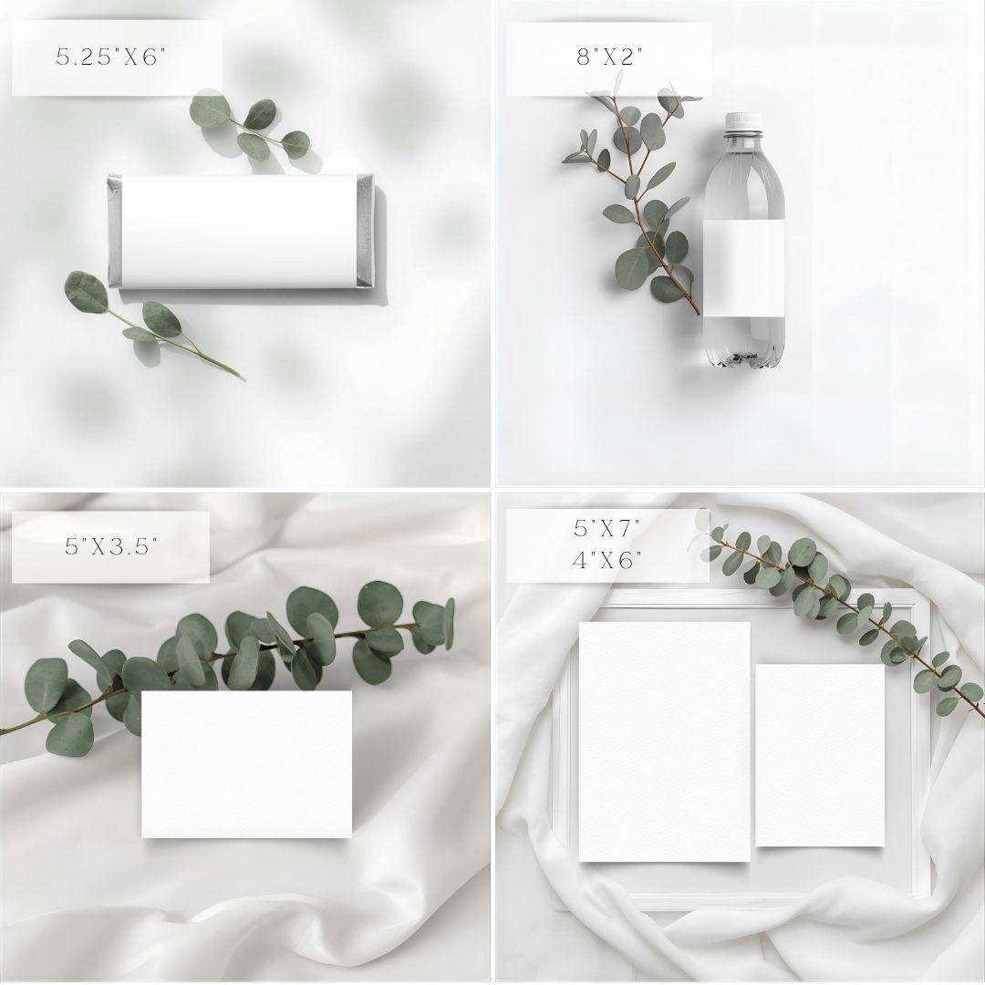 Large Bundle Neutral Party Birthday Baby Shower Mockups Canva Editable ...