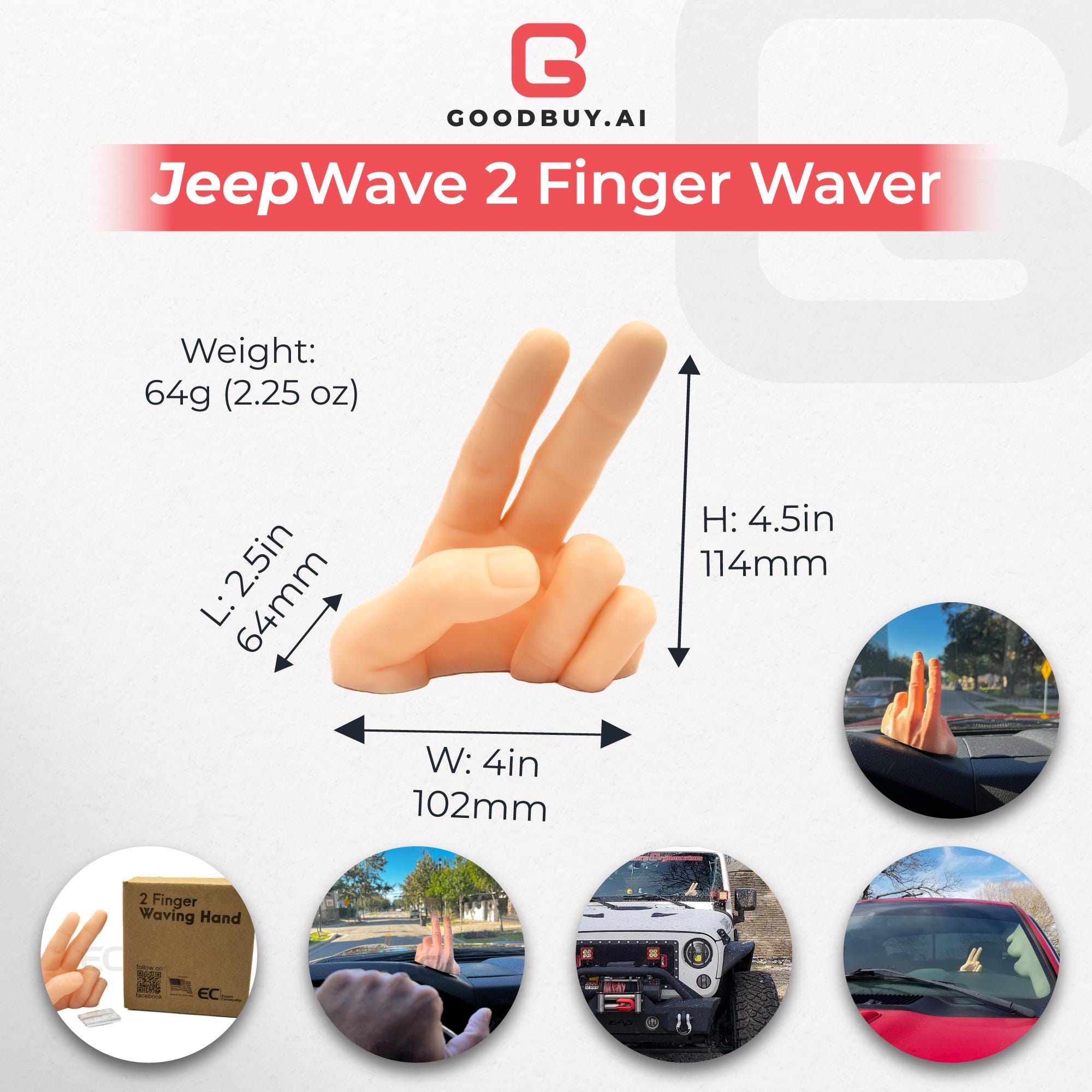 Jeep Wave Dashboard Hand | 3D Printed Two-finger Salute Accessory - Etsy