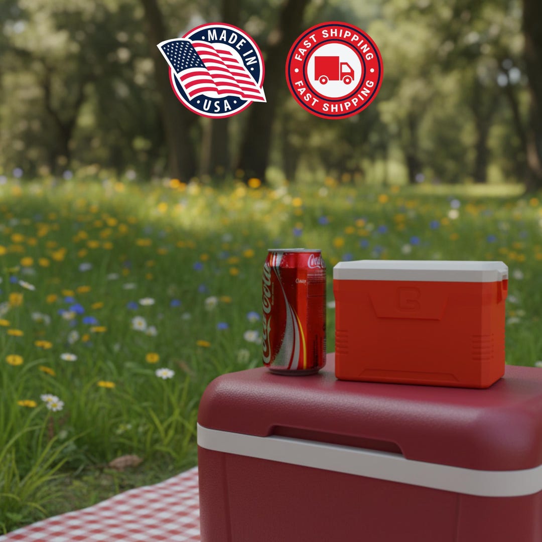 Mini Can Cooler for Beer or Soda – Funny Coleman Style Cooler for 12oz ...