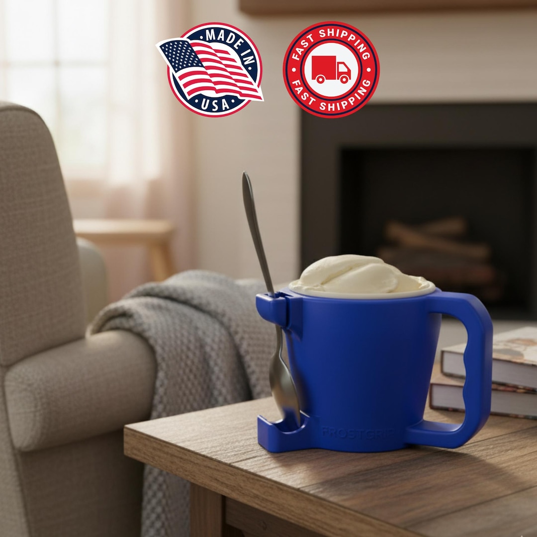 Frostgrip Ice Cream Pint Holder – 3D Printed, Built-in Spoon Rest - Etsy