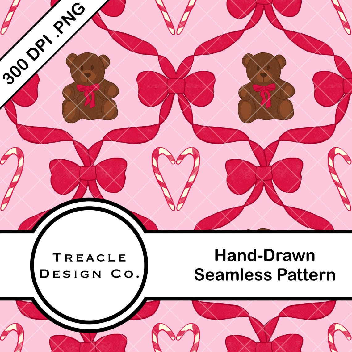 Coquette Christmas Seamless Pattern PNG Digital Paper Vinyl Fabric ...