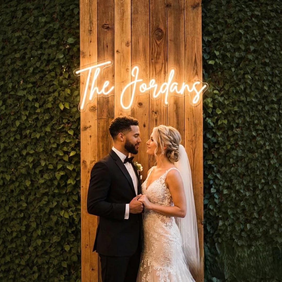 Custom Neon Sign for Wedding, Neon Wedding Sign, Family Name Sign, Last ...