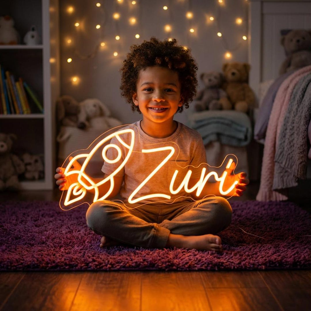 Custom Kids Neon Name Sign, Neon Sign Bedroom, Custom Neon Sign ...