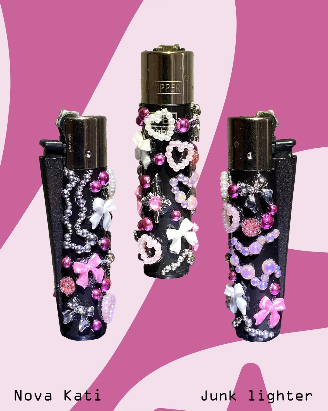 Y2K Junk Bedazzled Lighter 00s Style Alternative, Bedazzled by Hand