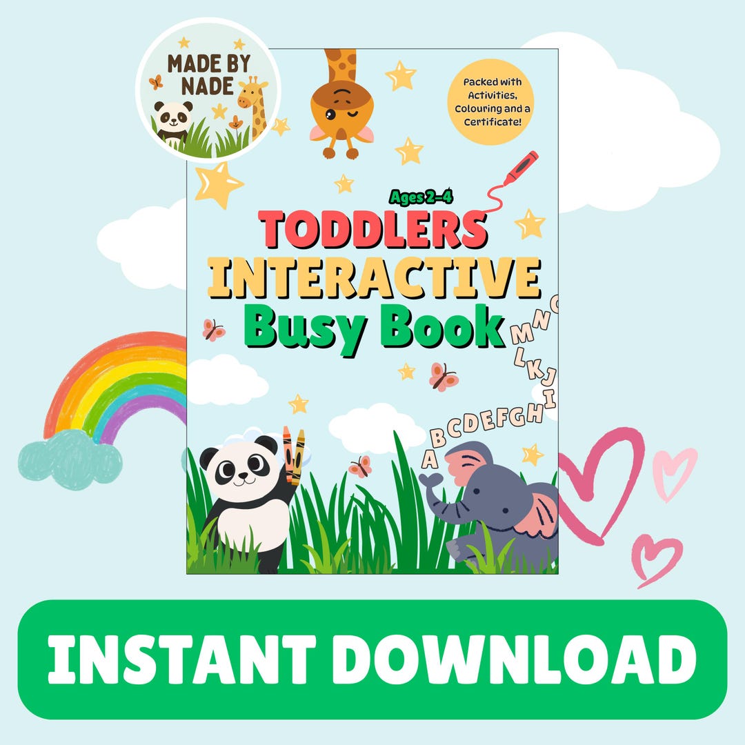 Animal Busy Book Printable for Kids | Educational Activity PDF - Etsy UK
