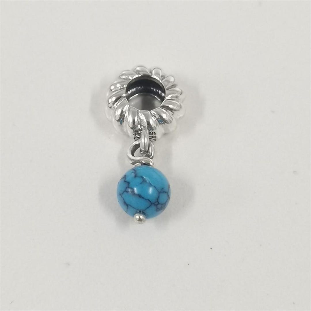 Pandora Turquoise-coloured Dangle Charm - Etsy