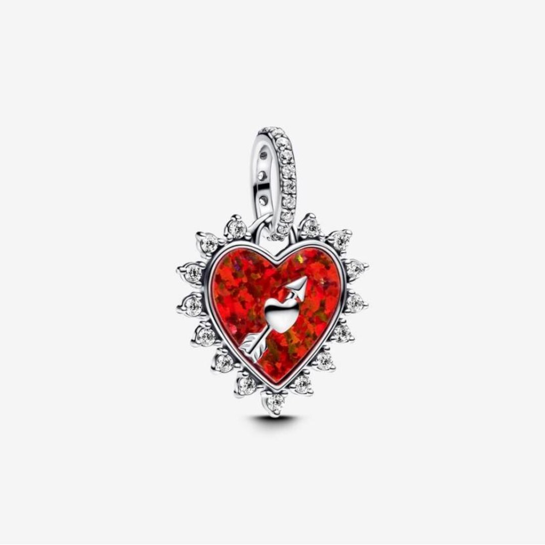 Pandora Sterling Silver Spinnable Arrow Heart Dangle Charm - Etsy
