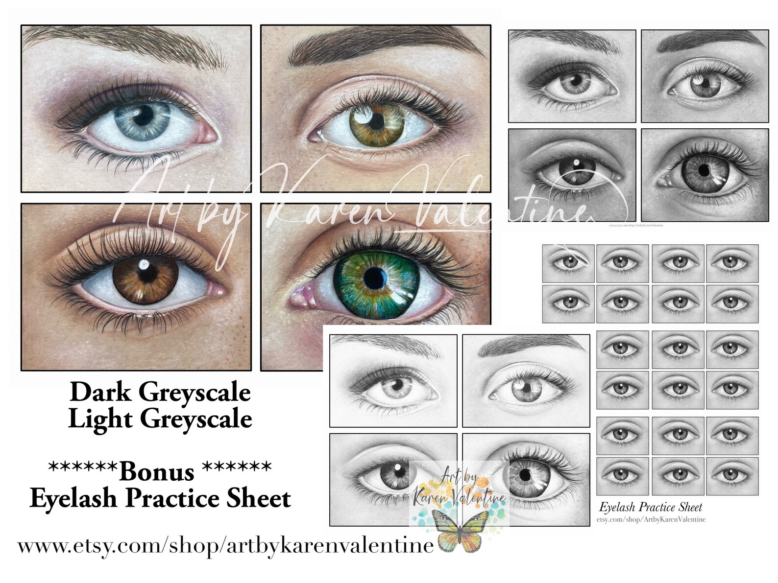 4 Eyes Greyscale Coloring Page, Premium Adult Colouring (PDF) - Etsy