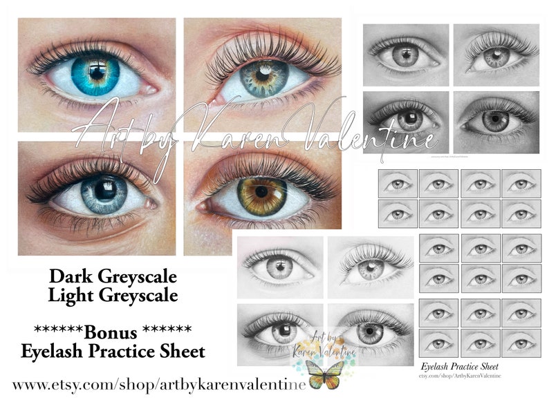 4 Eyes II Greyscale Coloring Page, Instant Download, PDF, Adult ...