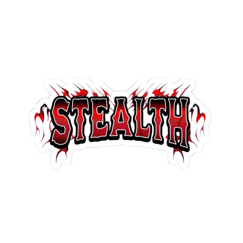 Stealth Flame Logo Sticker | Kiss-cut Vinyl Decal - Etsy