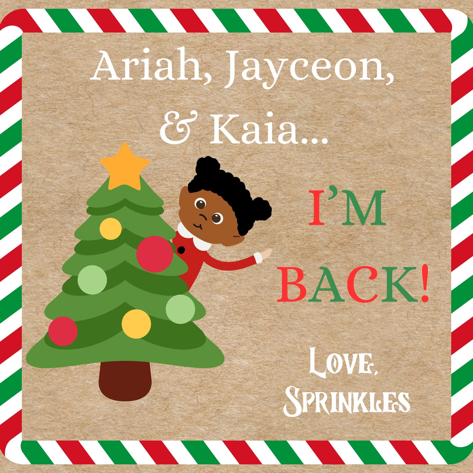 Hand-painted Christmas Elf Banner | Christmas Home Decor 3x3ft - Etsy