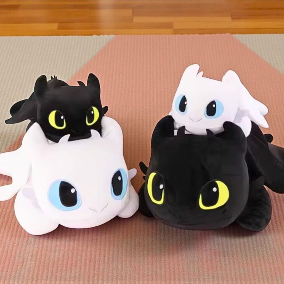 Toothless & Light Fury Plush｜how to Train Your Dragon Movie｜night Fury ...