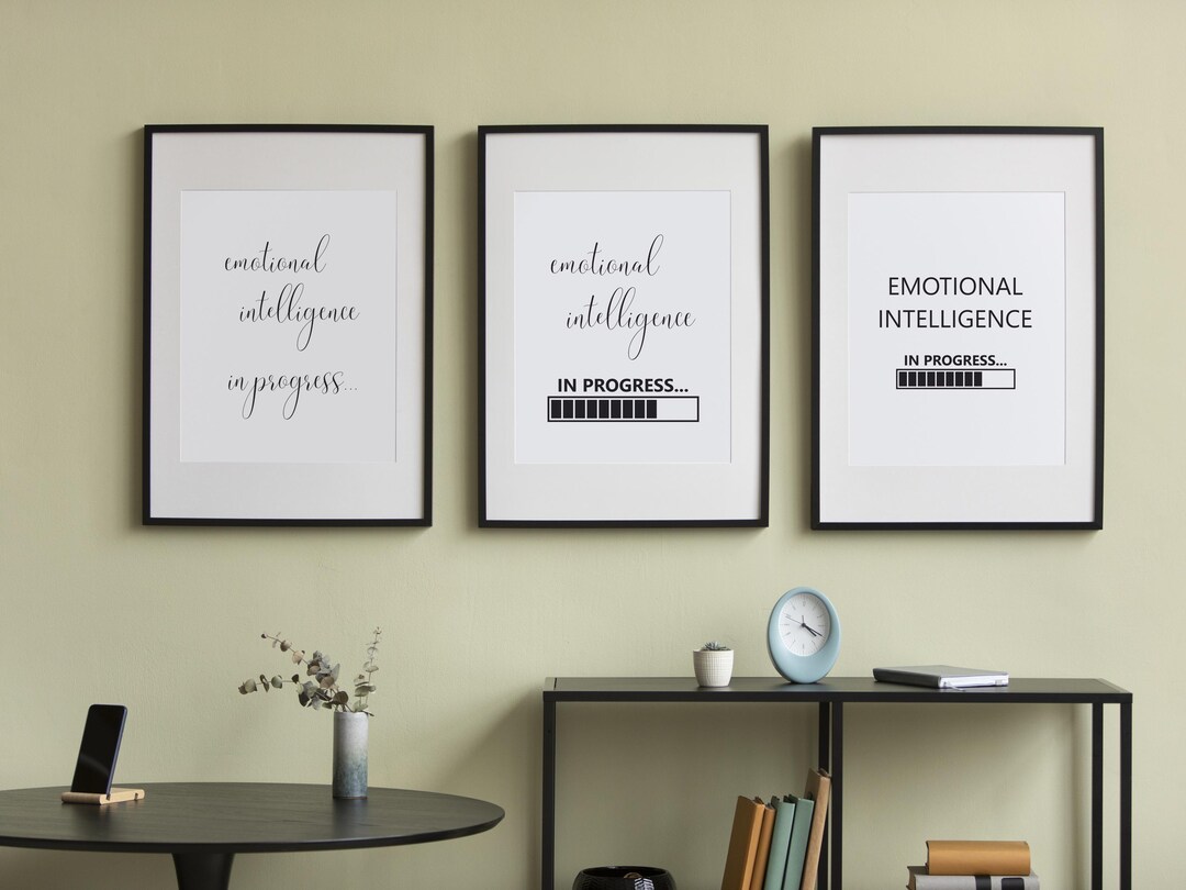 Emotional Intelligence in Progress Wall Art | Funny Mental Health ...