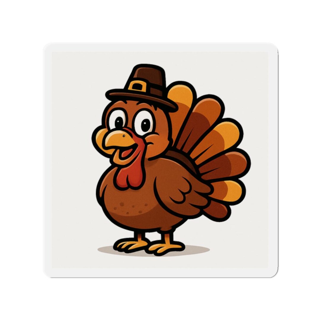 Thanksgiving Turkey Die-cut Magnet, Cute Turkey Fridge Magnet, Fall ...