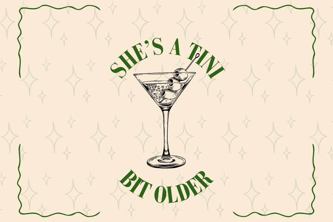 Tini Bit Older Bottle Labels - Martini Birthday Tags - Printable Drink ...