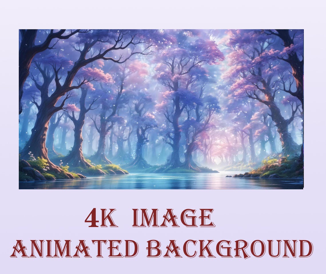 Animated Background :starlit Grove, Magical Forest,twitch Stream Zoom ...