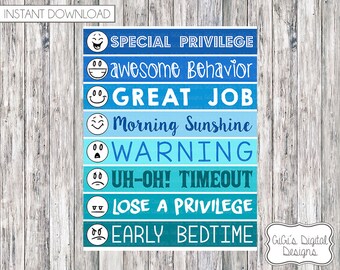 Smiley Behavior Chart - Etsy