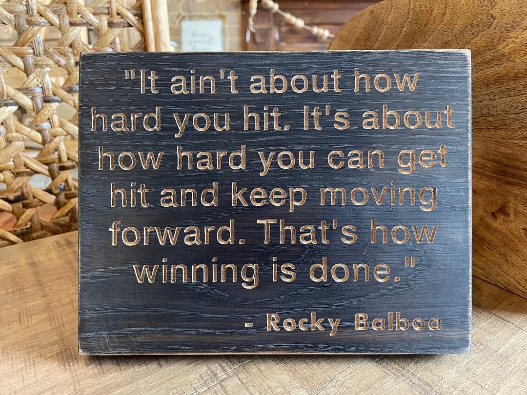 70's 80's Movie Sign Wall Art, Rocky- Boxing, Inspirational ...