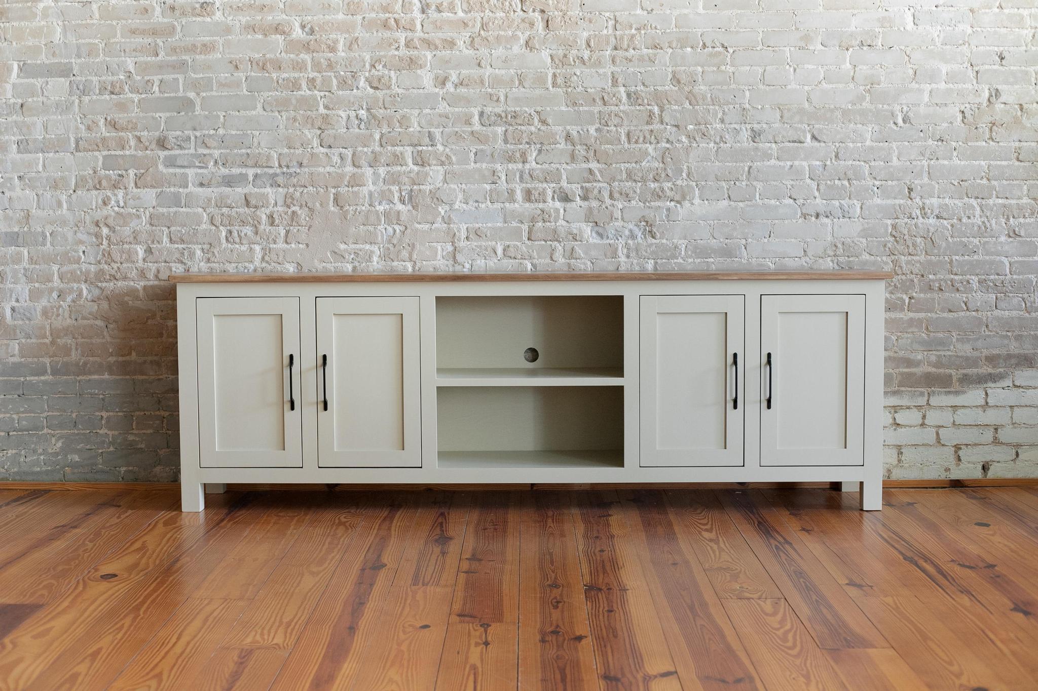 8ft Media Console/ Tv Console/ Customizable/ Solid Wood - Etsy
