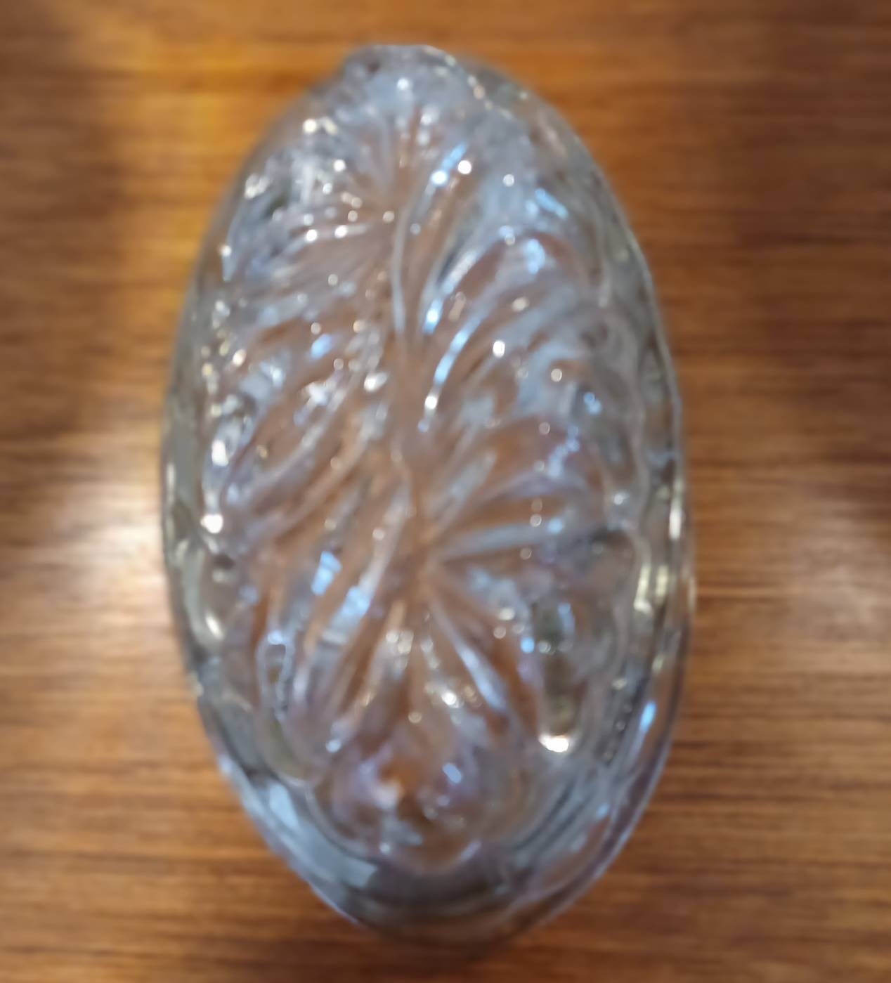 Vintage Glass Steamed Pudding, Blancmange, JELL-O Mold Unusual Plume or ...