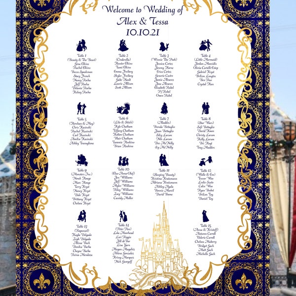 Wedding Seating Chart Disneys - Etsy