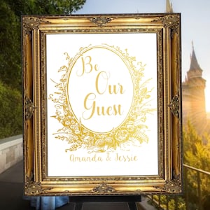 Personalized Be Our Guest Wedding Welcome Sign - Etsy