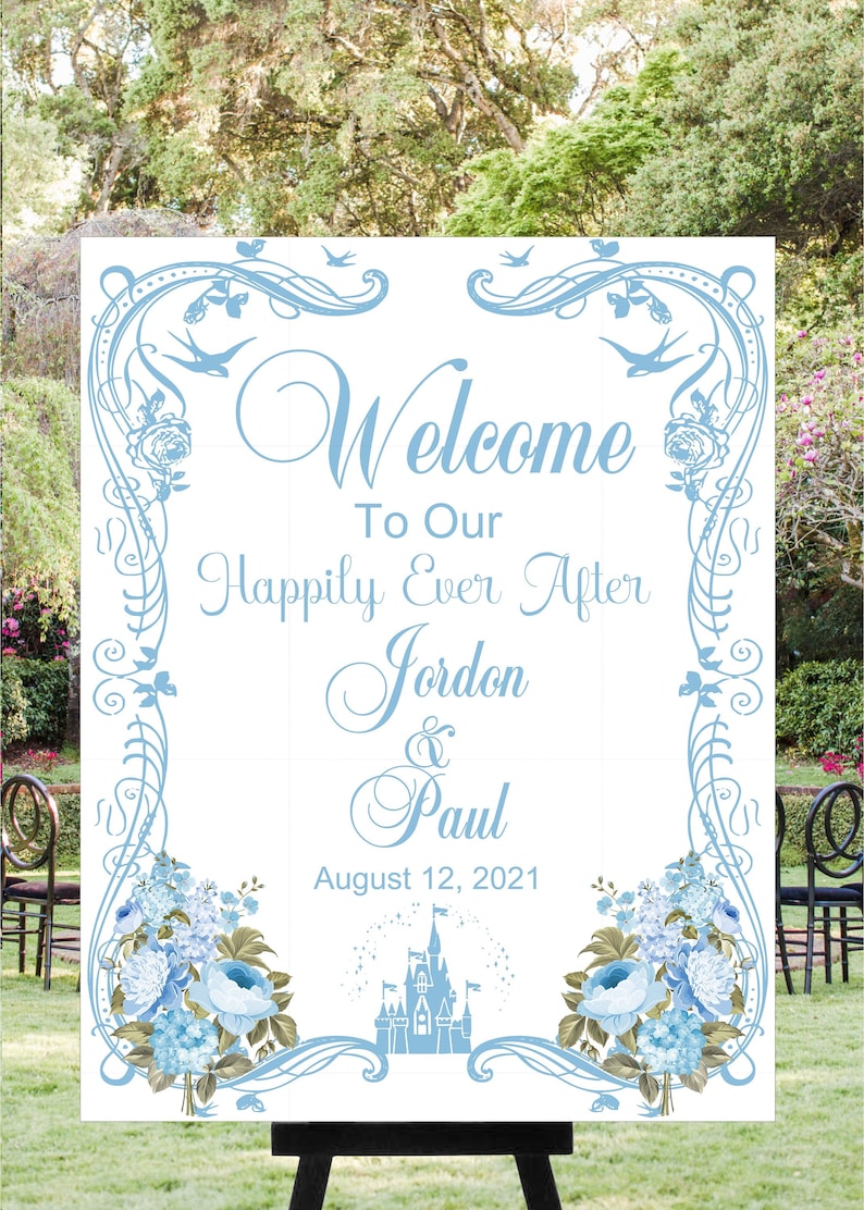 Personalized Fairy Tale Cinderella Castle Wedding Welcome Sign - Etsy