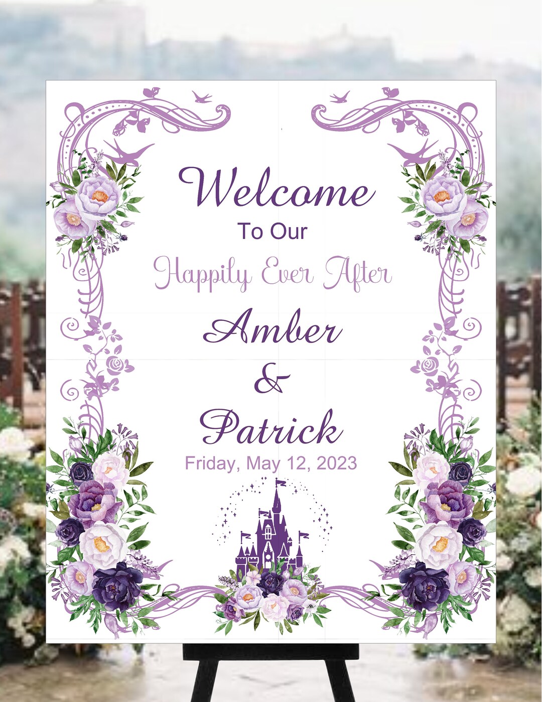Enchanted Castle Wedding Welcome Sign Guest Book Alternative | Unique ...