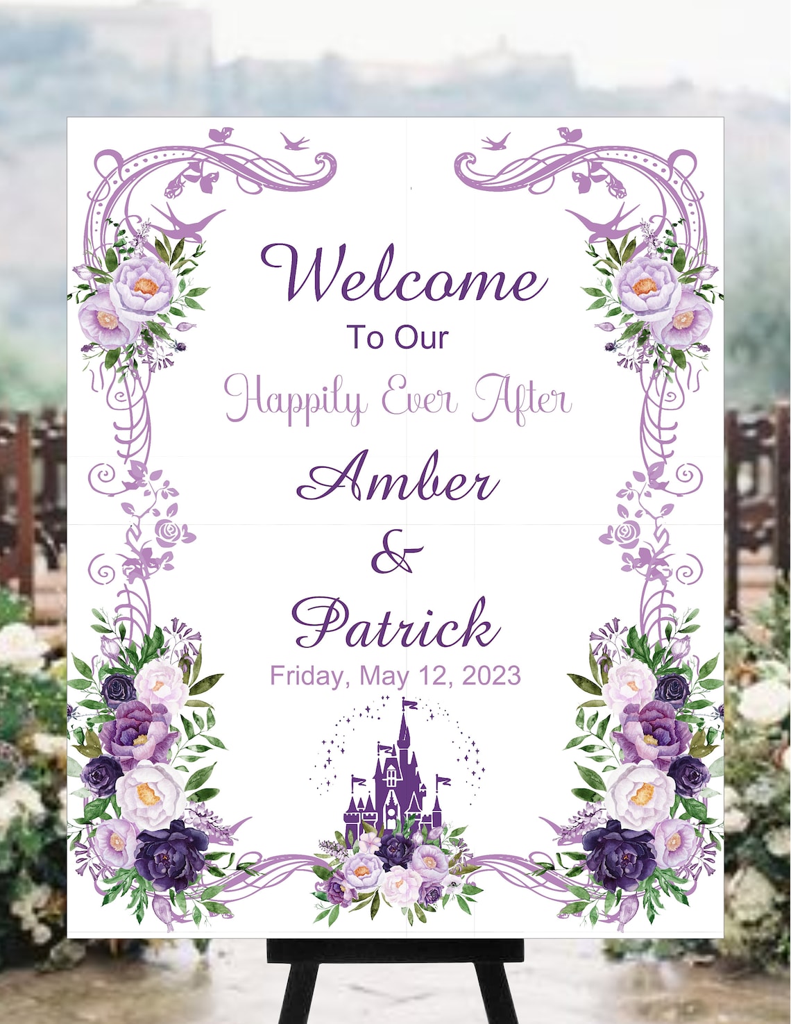 Enchanted Castle Wedding Welcome Sign Guest Book Alternative | Unique ...