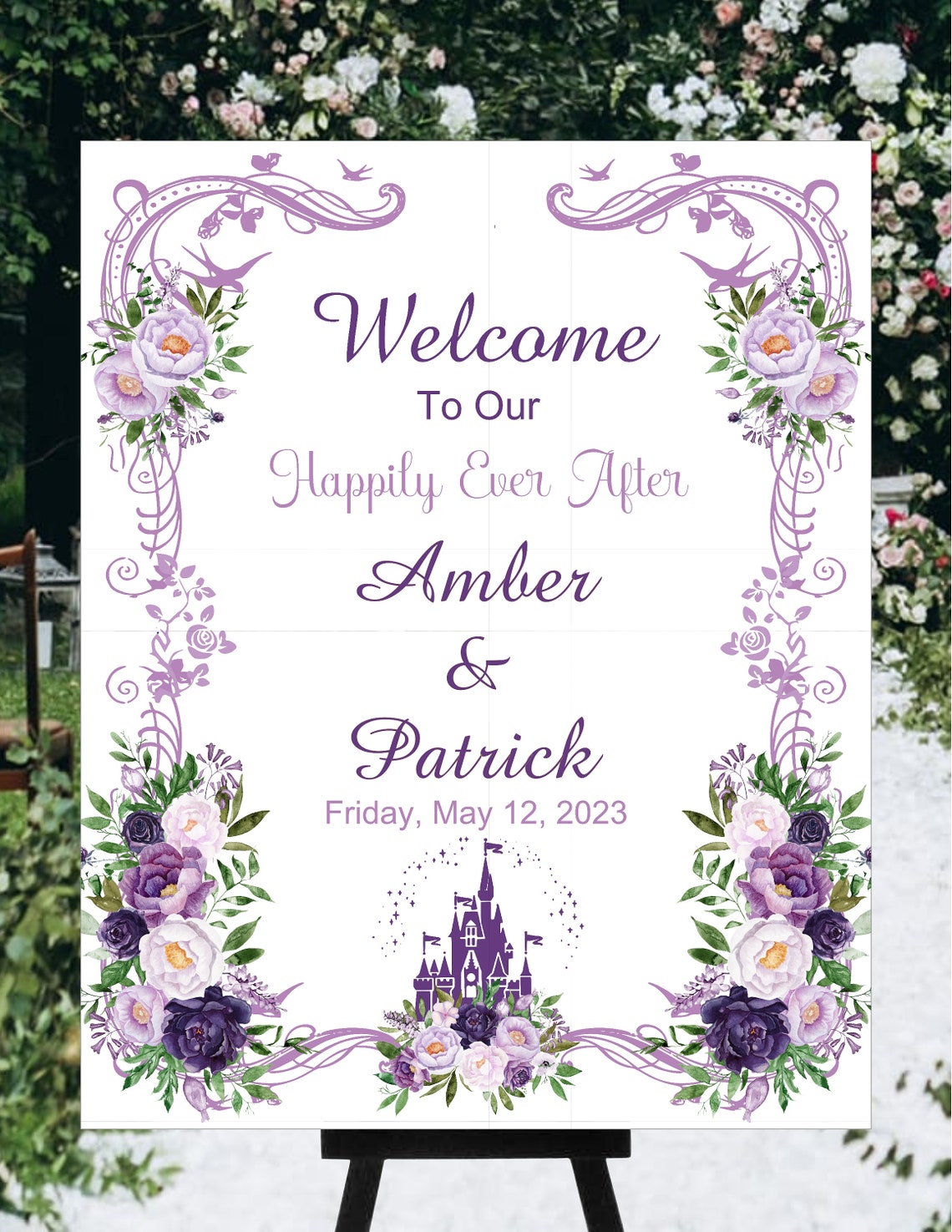 Enchanted Castle Wedding Welcome Sign Guest Book Alternative | Unique ...